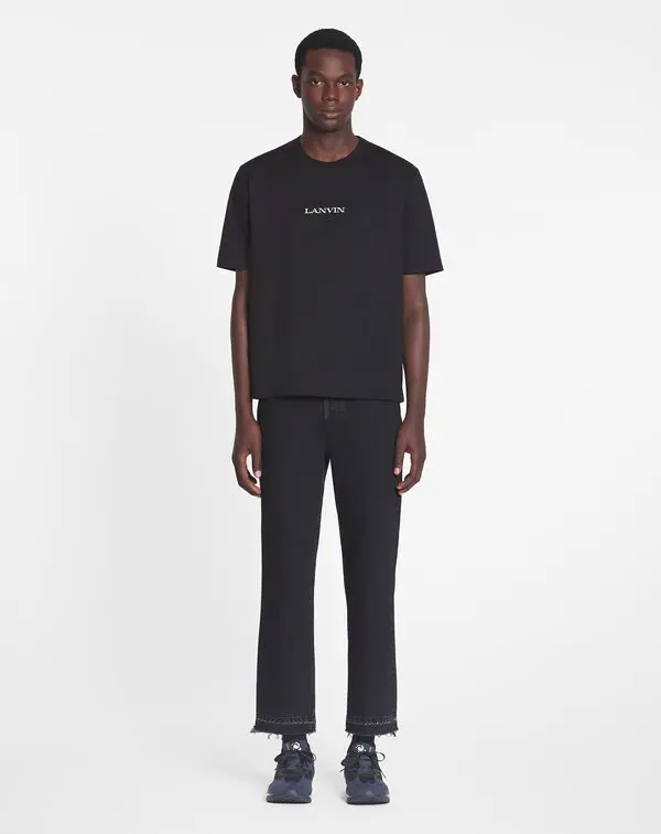 LANVIN Logo Embroidered Crewneck T-shirt