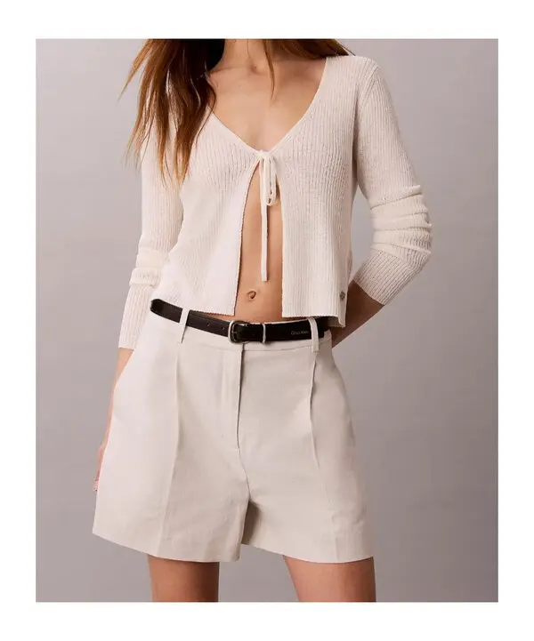 Calvin Klein Tailored Linen Blend Shorts