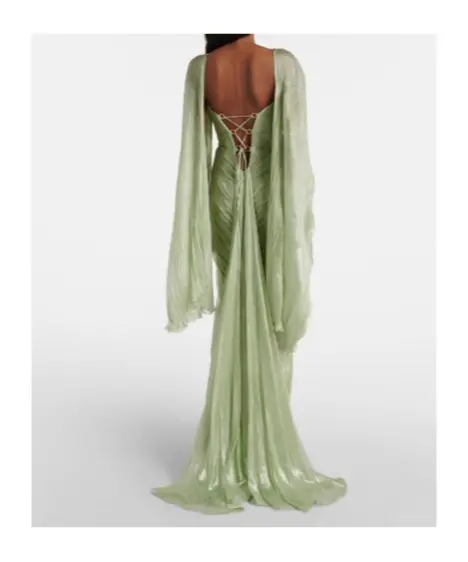 MARIA LUCIA HOHAN Cassandra Silk Muslin Gown - Nude
