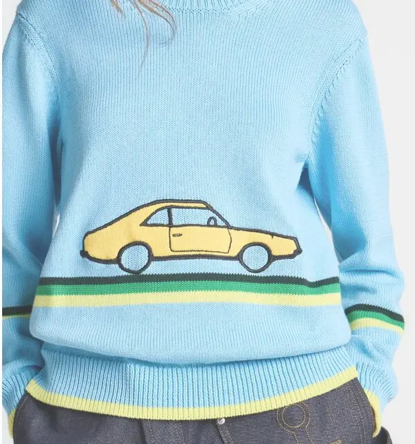 J.W.ANDERSON Car Jumper In Sky Blue