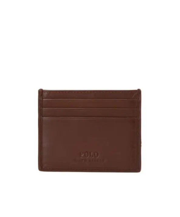 Ralph Lauren Logo-embroidered Leather Cardholder