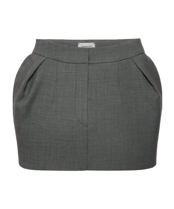 Magda Butrym Tailored Mini Skirt - Grey