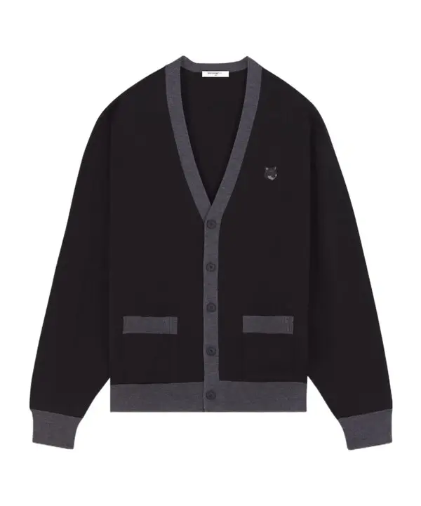 Maison Kitsuné Bold Fox Head Patch V-neck Cardigan