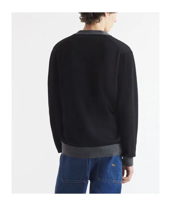 Maison Kitsuné Bold Fox Head Patch V-neck Cardigan