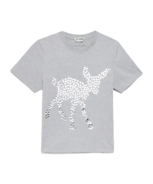 J.W.ANDERSON Animal Stars Graphic Print T-shirt In Mid Grey Melange - Medium Gray Blend