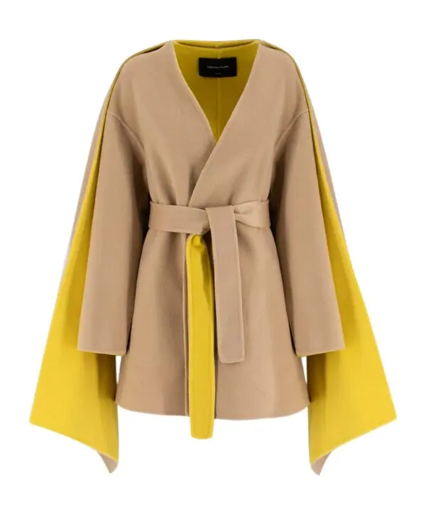 Fabiana Filippi Belted Cape Coat