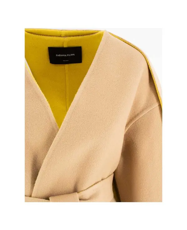 Fabiana Filippi Belted Cape Coat