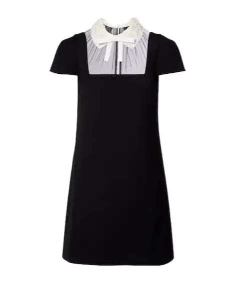 SELF-PORTRAIT Bow-detail Crêpe Minidress