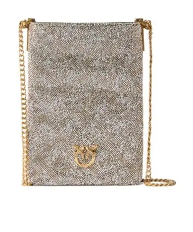 Pinko Logo Patch Embellished Smartphone Case - Gray