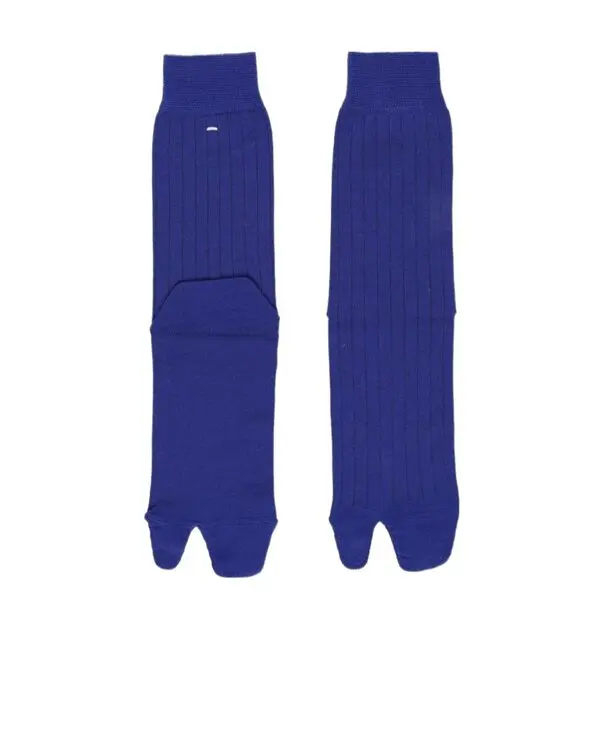 MAISON MARGIELA Tabi Toe Ribbed Socks - Blue
