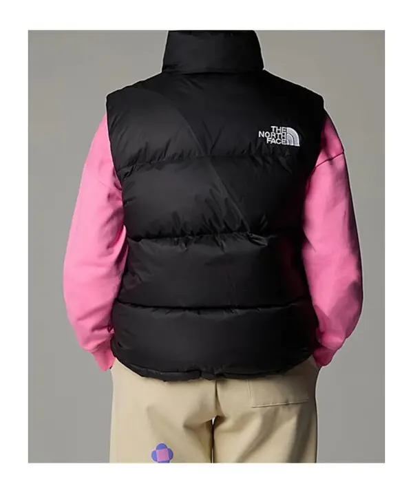 The North Face Logo-embroidered Quilted Down Gilet - Black-bituminous Ash