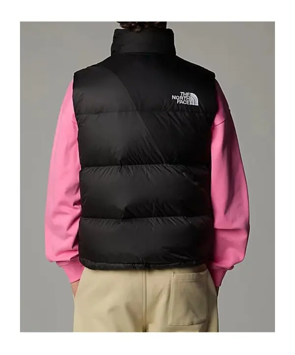 The North Face Logo-embroidered Quilted Down Gilet - Black-bituminous Ash