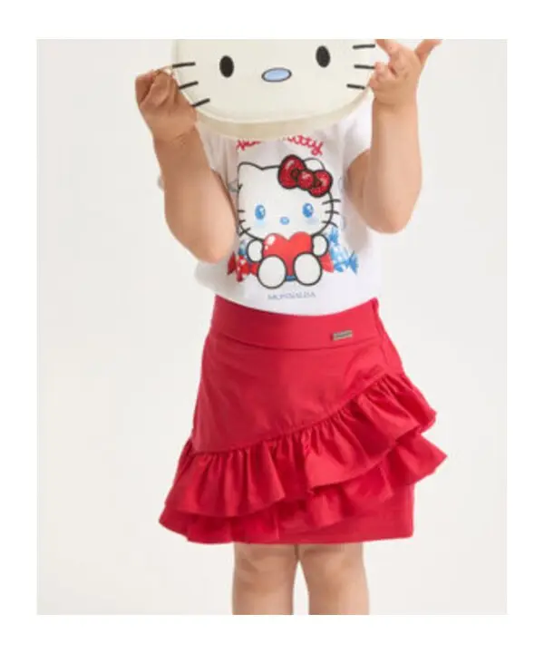 Monnalisa Hello Kitty Printed Crewneck T-shirt