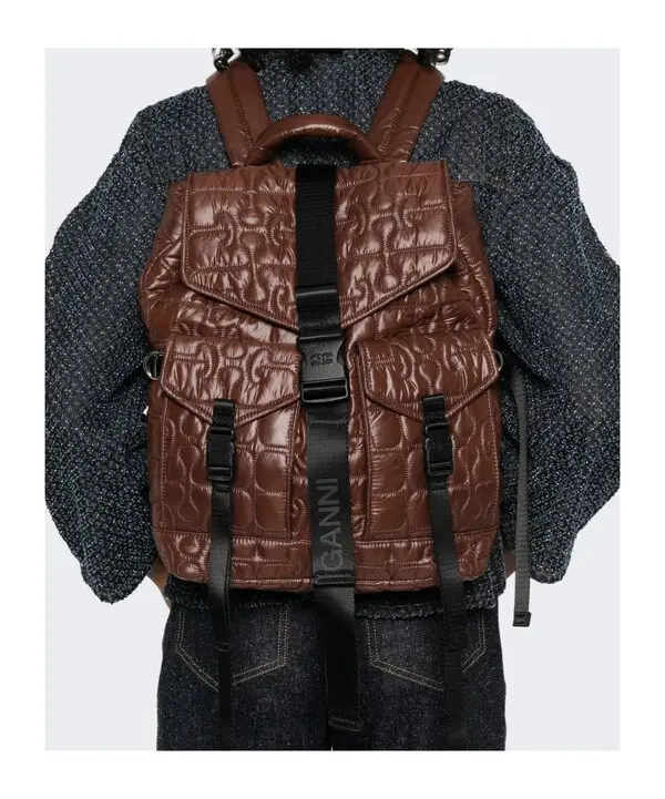 GANNI Quilted Backpack