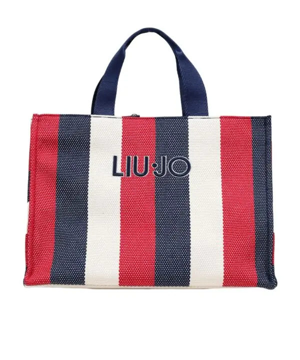 Liu Jo Striped Large Tote Bag