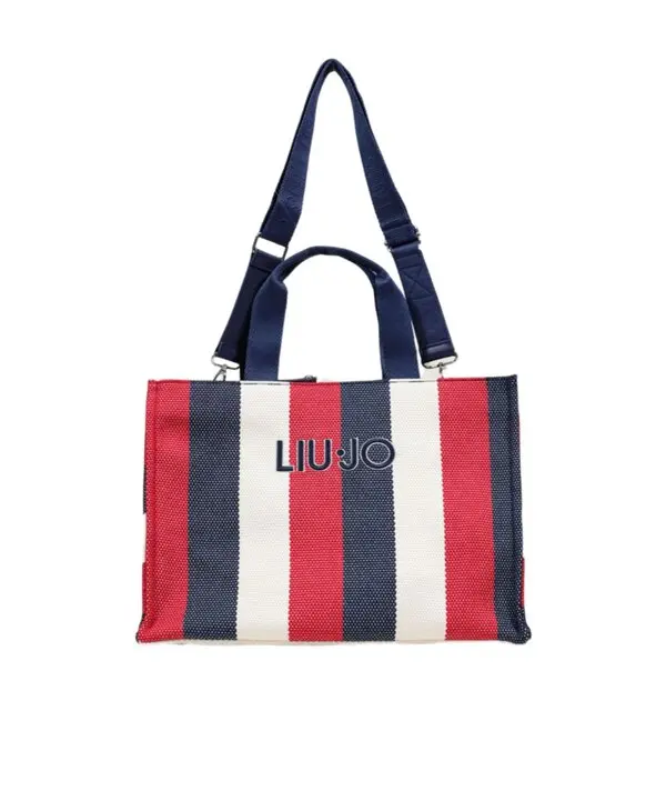 Liu Jo Striped Large Tote Bag