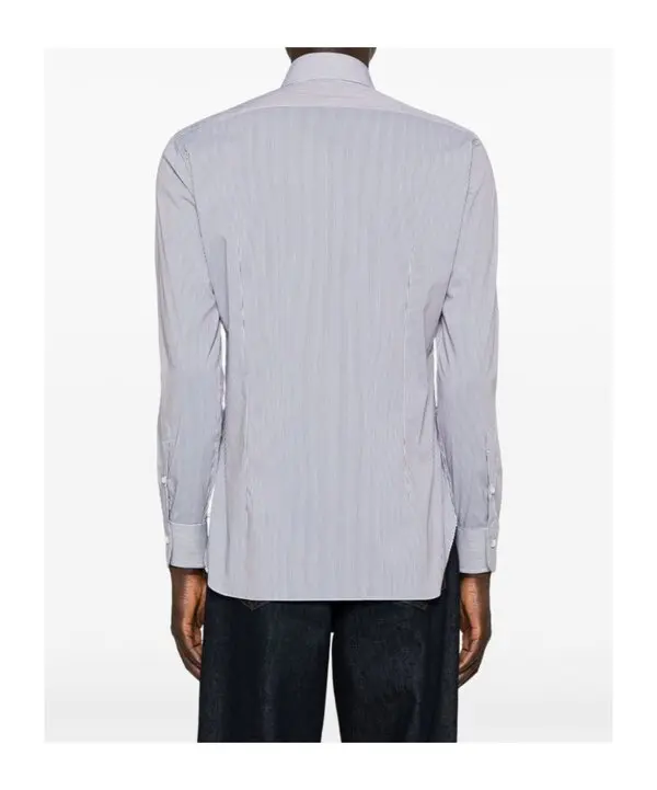 BARBA NAPOLI Printed Striped Shirt
