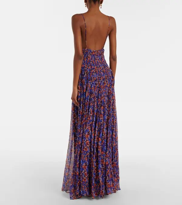 Ulla Johnson Atrani Floral Silk Chiffon Maxi Dress