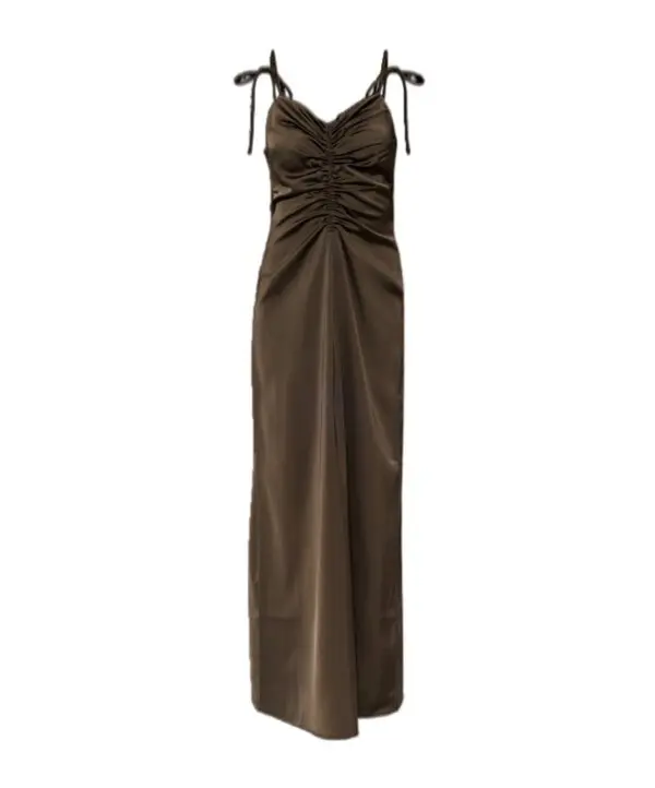 ROTATE BY BIRGER CHRISTENSEN V-neck Slip Maxi Dress