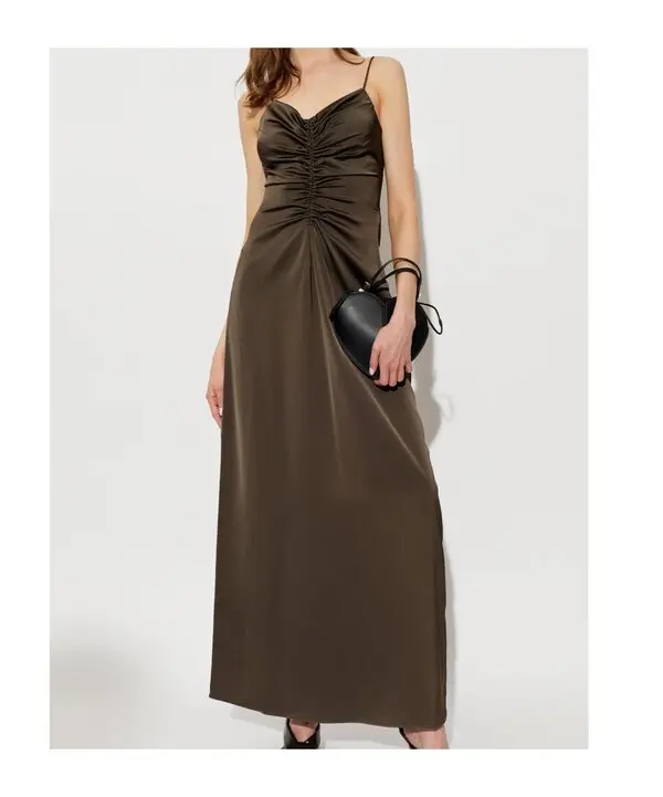 ROTATE BY BIRGER CHRISTENSEN V-neck Slip Maxi Dress