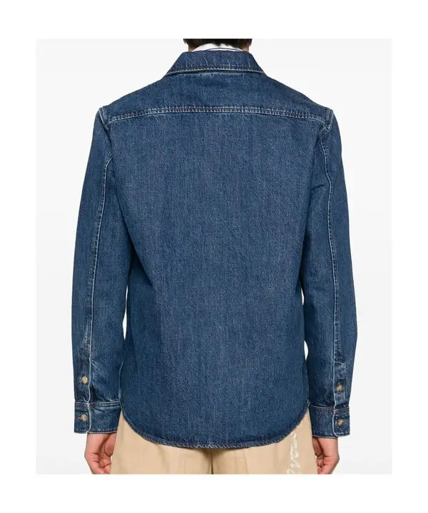 A.p.c. Logo Embroidered Shirt Jacket