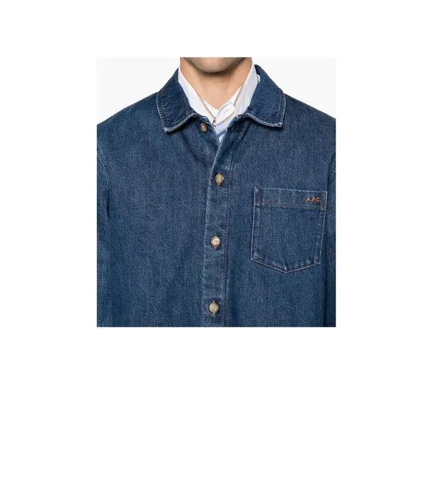 A.p.c. Logo Embroidered Shirt Jacket