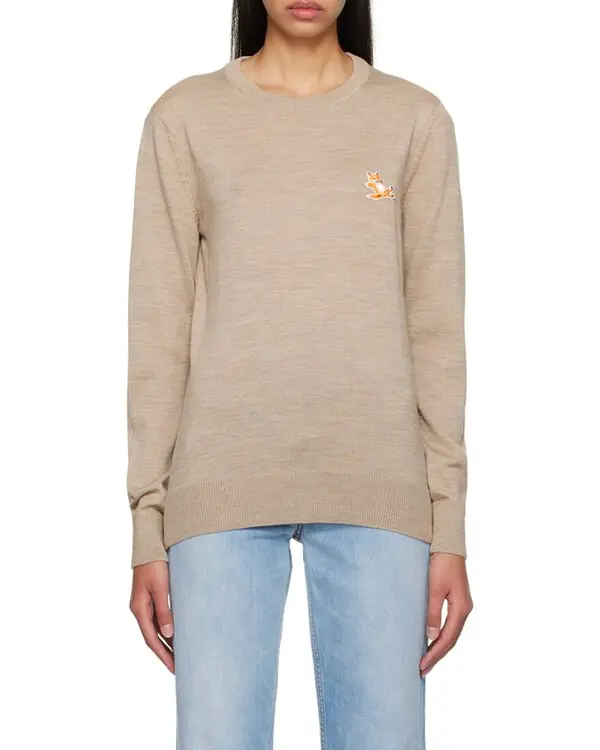 Maison Kitsuné Dressed Fox Patch Embroidered Relaxed Jumper