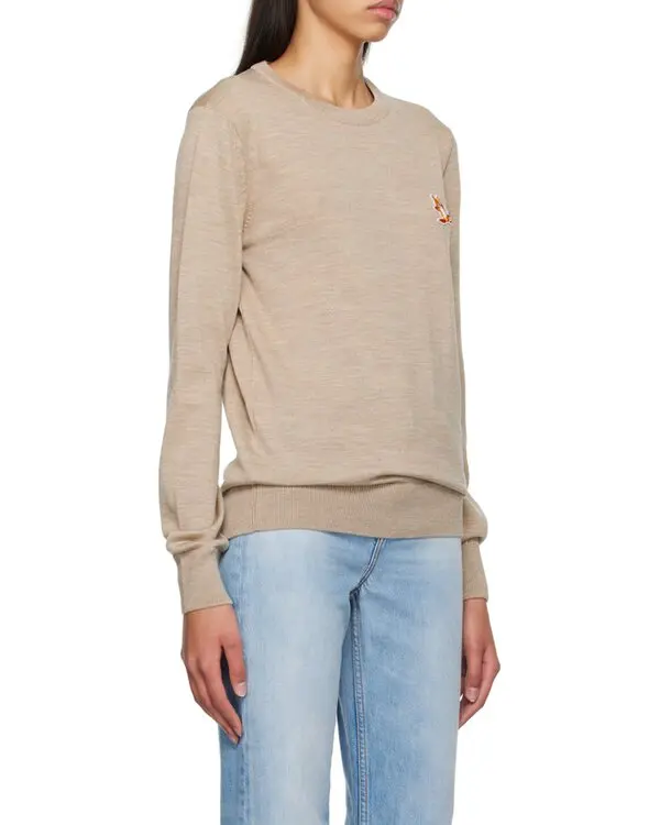 Maison Kitsuné Dressed Fox Patch Embroidered Relaxed Jumper