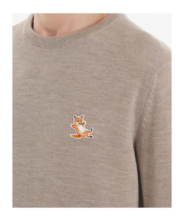 Maison Kitsuné Dressed Fox Patch Embroidered Relaxed Jumper