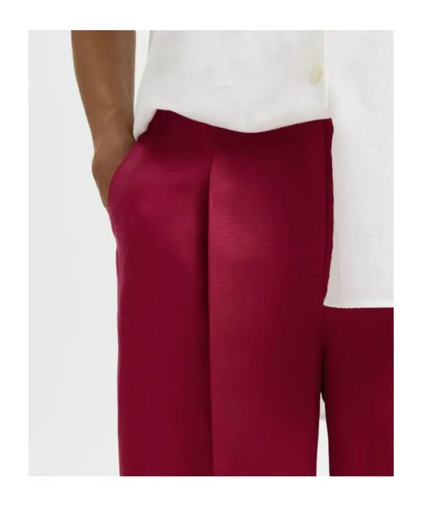 SELECTED Wide Fit Linen-blend Trousers
