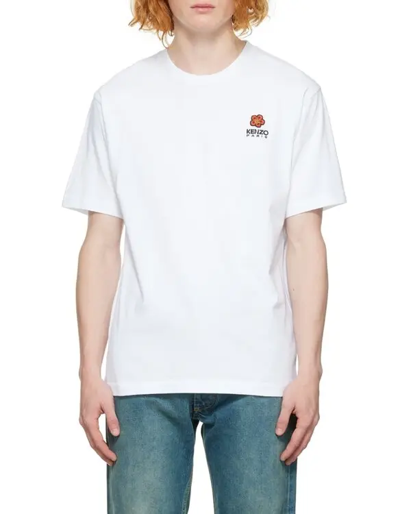Kenzo Boke Flower Crest Logo Embroidered T-shirt