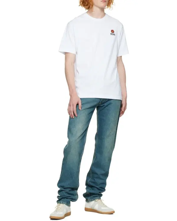 Kenzo Boke Flower Crest Logo Embroidered T-shirt