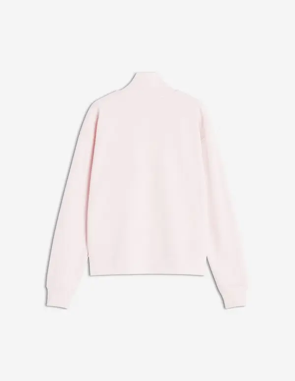 Maison Kitsuné Dressed Fox Half Zip Sweatshirt - Light Rose