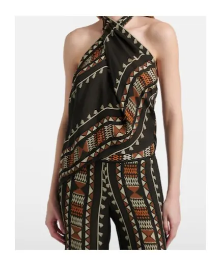 Johanna Ortiz Ancestral Printed Silk Georgette Top