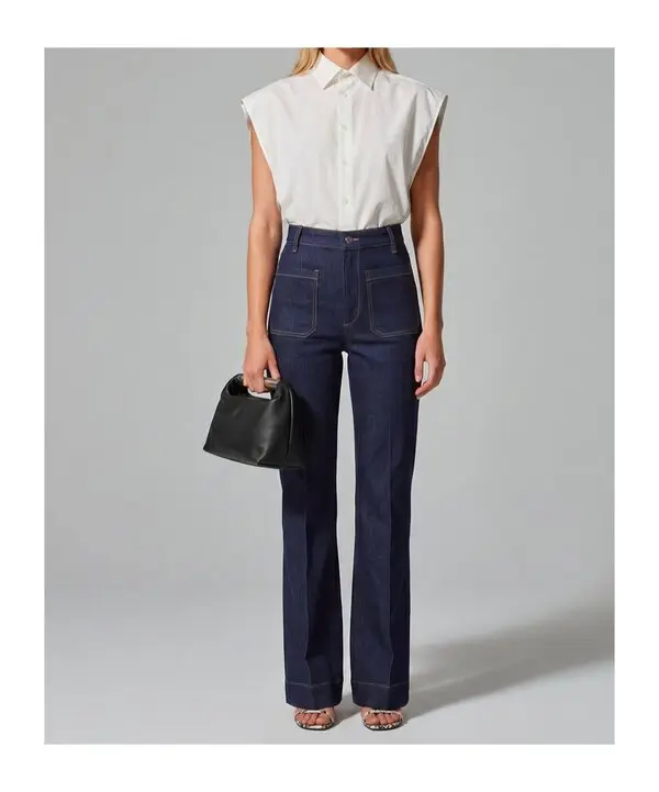 Victoria Beckham Alina Stretch Wide-leg Jeans