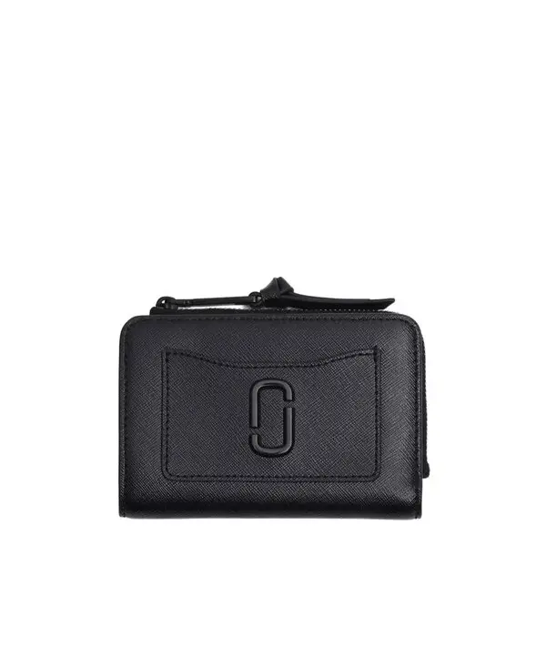 Marc Jacobs Logo-plaque Leather Wallet - Black
