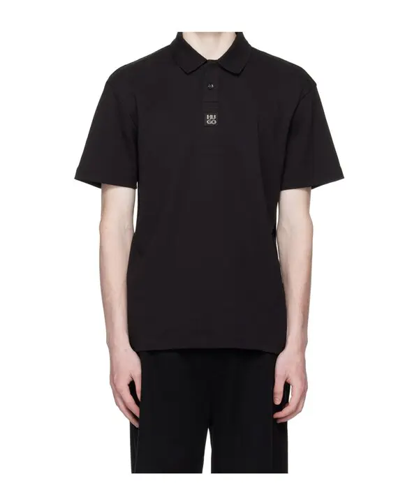 Hugo Boss Logo Patch Cotton Polo Shirt