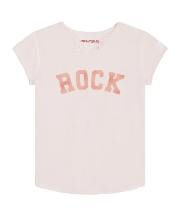 Zadig&Voltaire Short Sleeve V-neck T-shirt - Pink