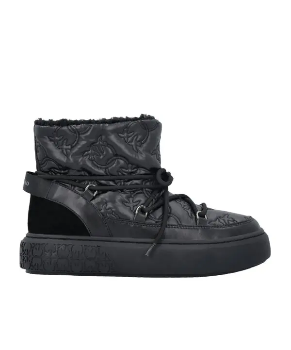Pinko Quilted Platform Boots - Black