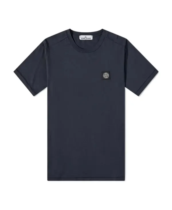 Stone Island Logo Patch Crewneck T-shirt - Blue