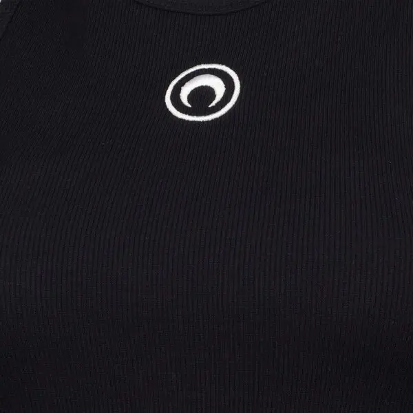 MARINE SERRE Crescent Moon Embroidered Sleeveless Tank Top
