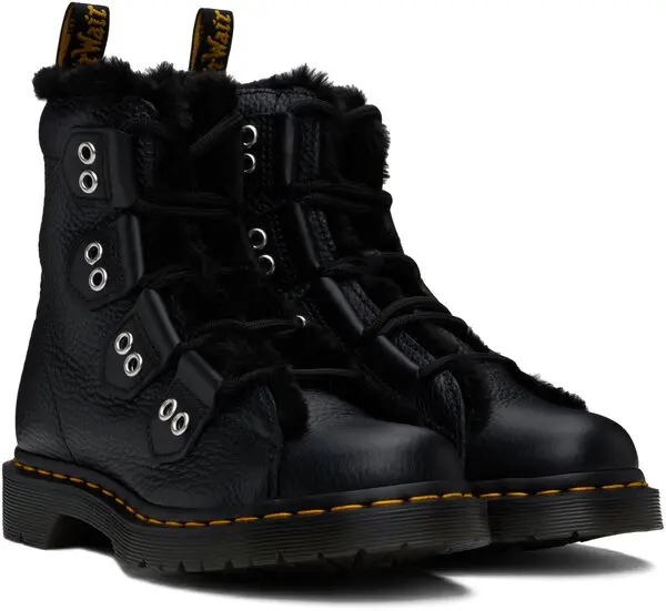 Dr. Martens Milled Leather Boots - Black