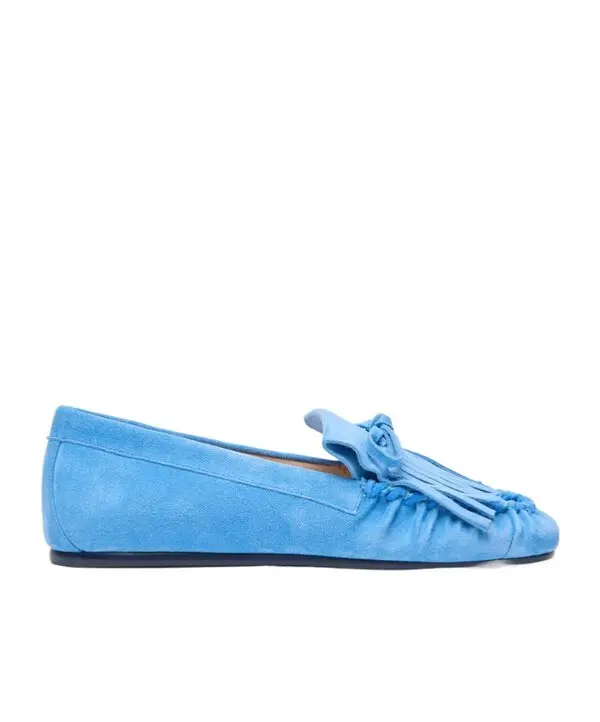 STUART WEITZMAN Britt Fringe Moccasin - Blue