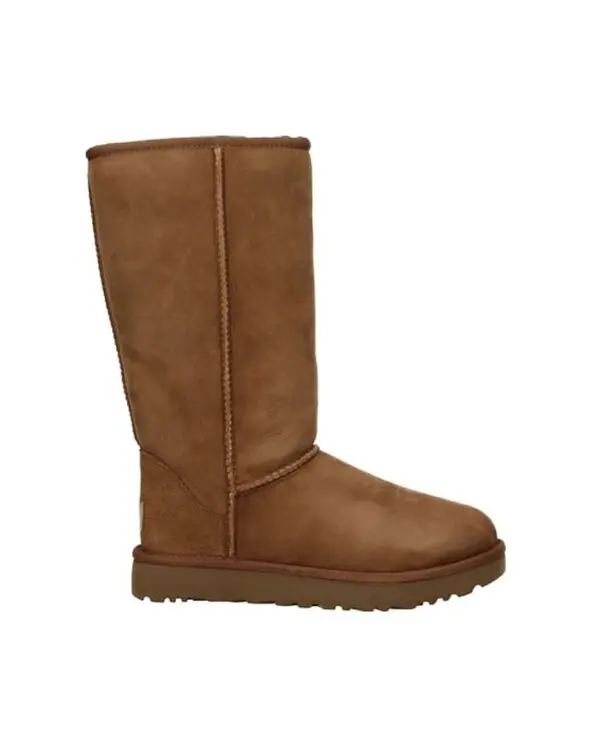 UGG Round Head Straight Boots - Maroon