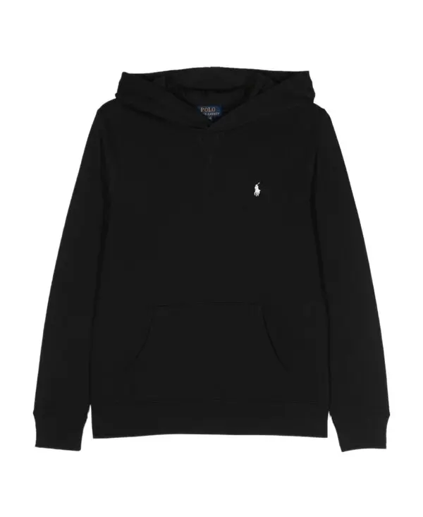 Ralph Lauren Fleece-texture Hoodie - Black