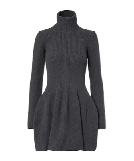 Magda Butrym Ribbed-knit Cashmere Turtleneck Minidress