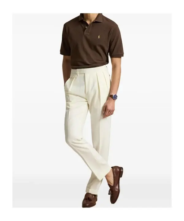 Polo Ralph Lauren Mesh-knit Embroidered-logo Polo Shirt