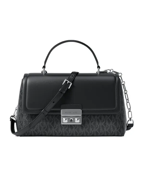 Michael Kors Tribeca Extra-small Signature Logo Satchel - Black