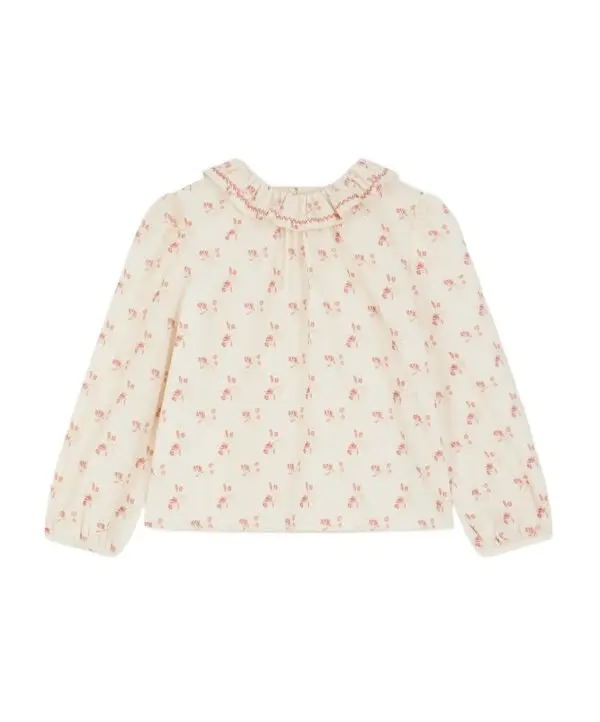 Bonpoint Printed Velvet Timber Shirt - White