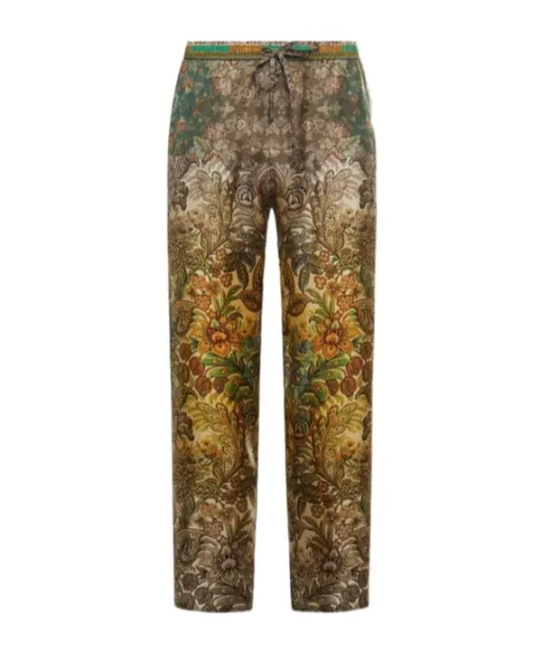 PIERRE-LOUIS MASCIA Aloe Elastic Waist Printed Casual Pants